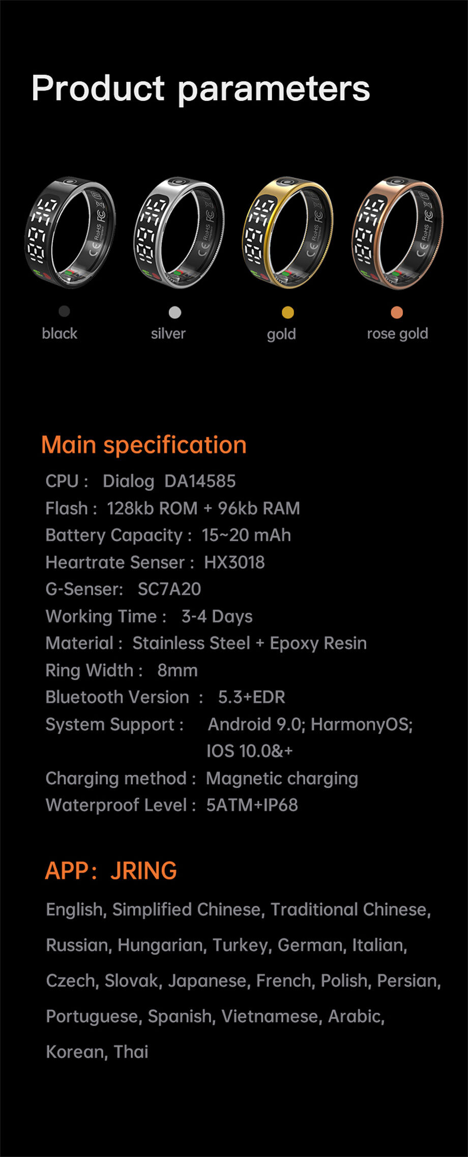 Supplier Bluetooth Gesture-control Smart Ring Kq9 For ,health Tracker ...