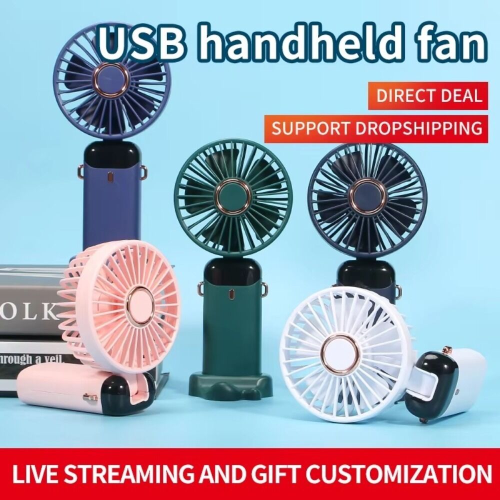 Portable Handheld Fans Usb Rechargeable Battery Operated With 5 Speeds ...