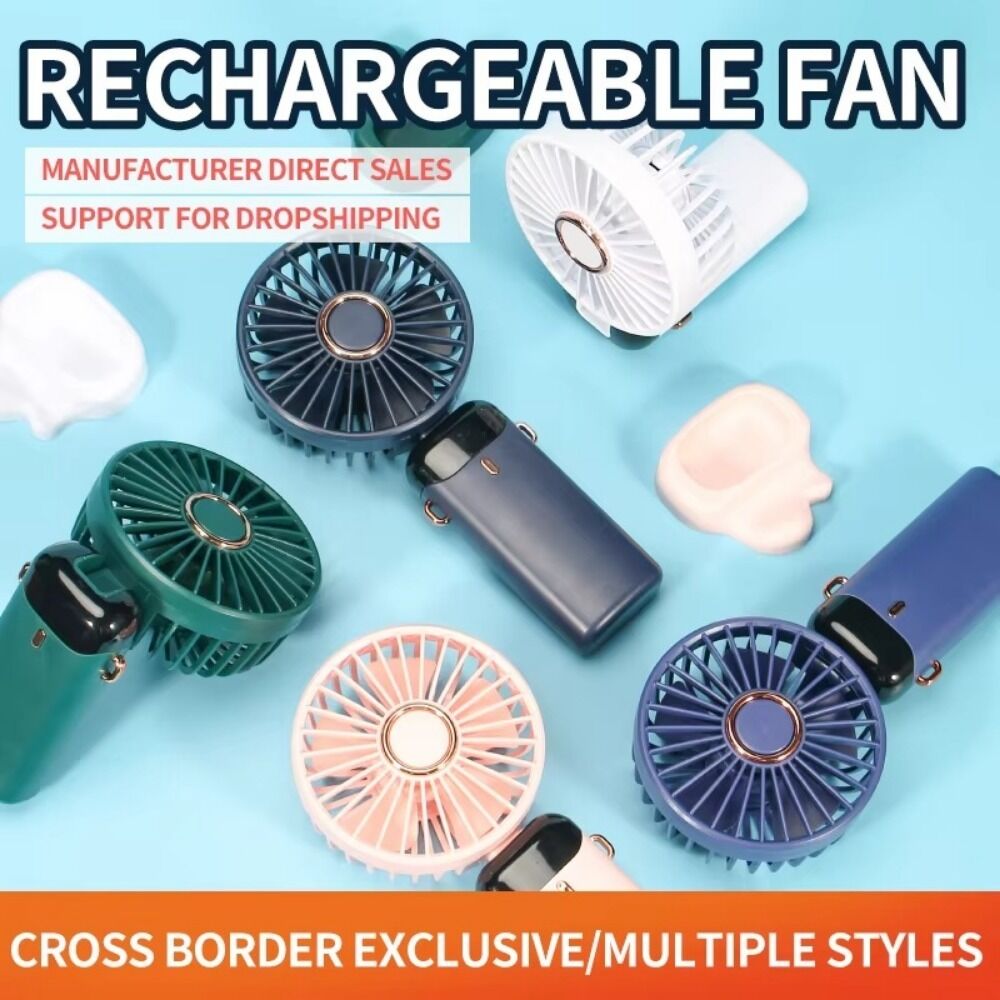 Portable Handheld Fans Usb Rechargeable Battery Operated With 5 Speeds ...