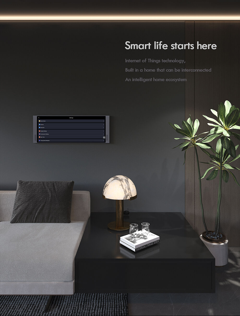 Uemon Smart Home 12.3 Inch Control Panel Smart Background Music System ...