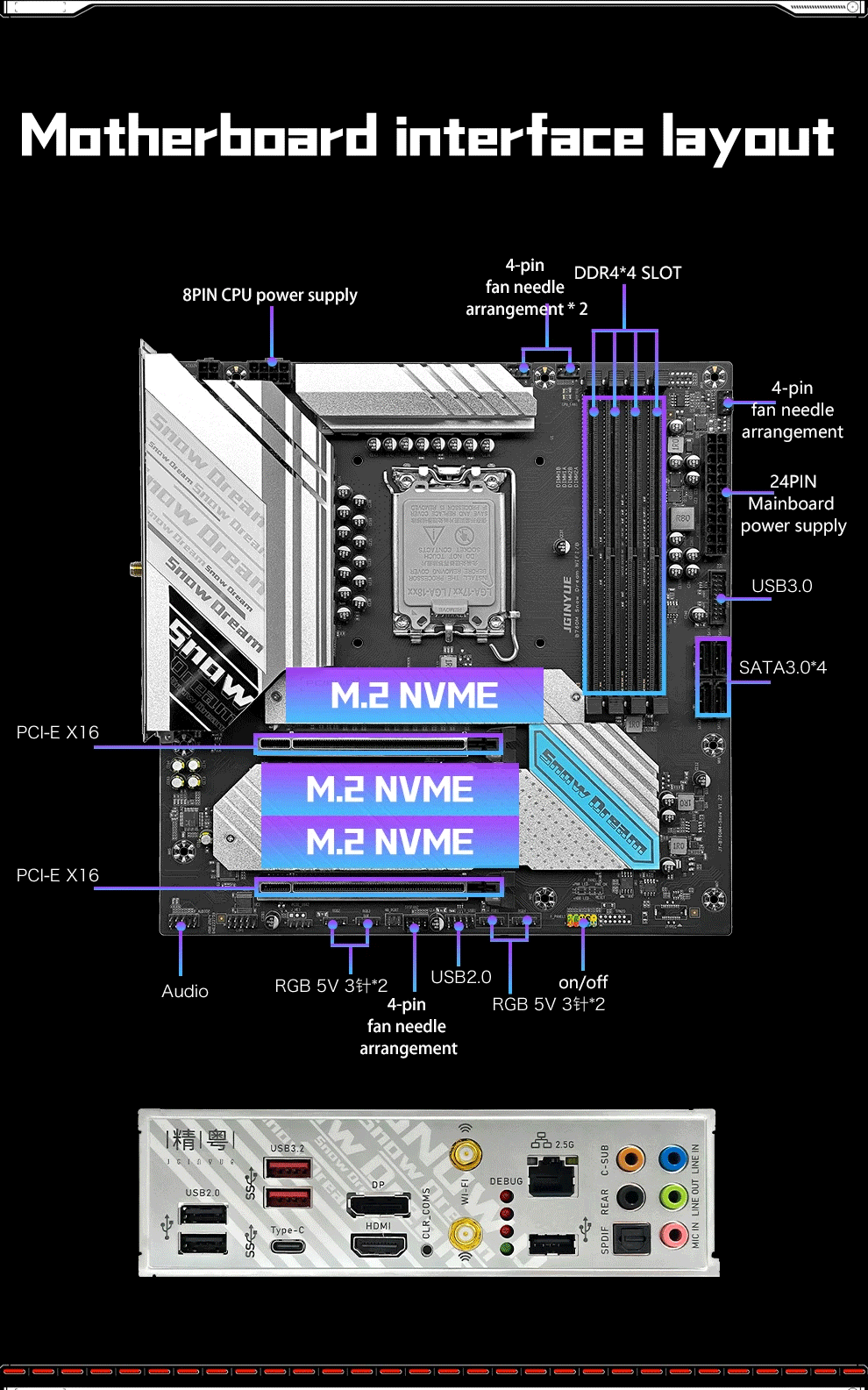 Jginyue B760m Motherboard M-atx Wifi Lga 1700 Support Core 12/13/14th ...
