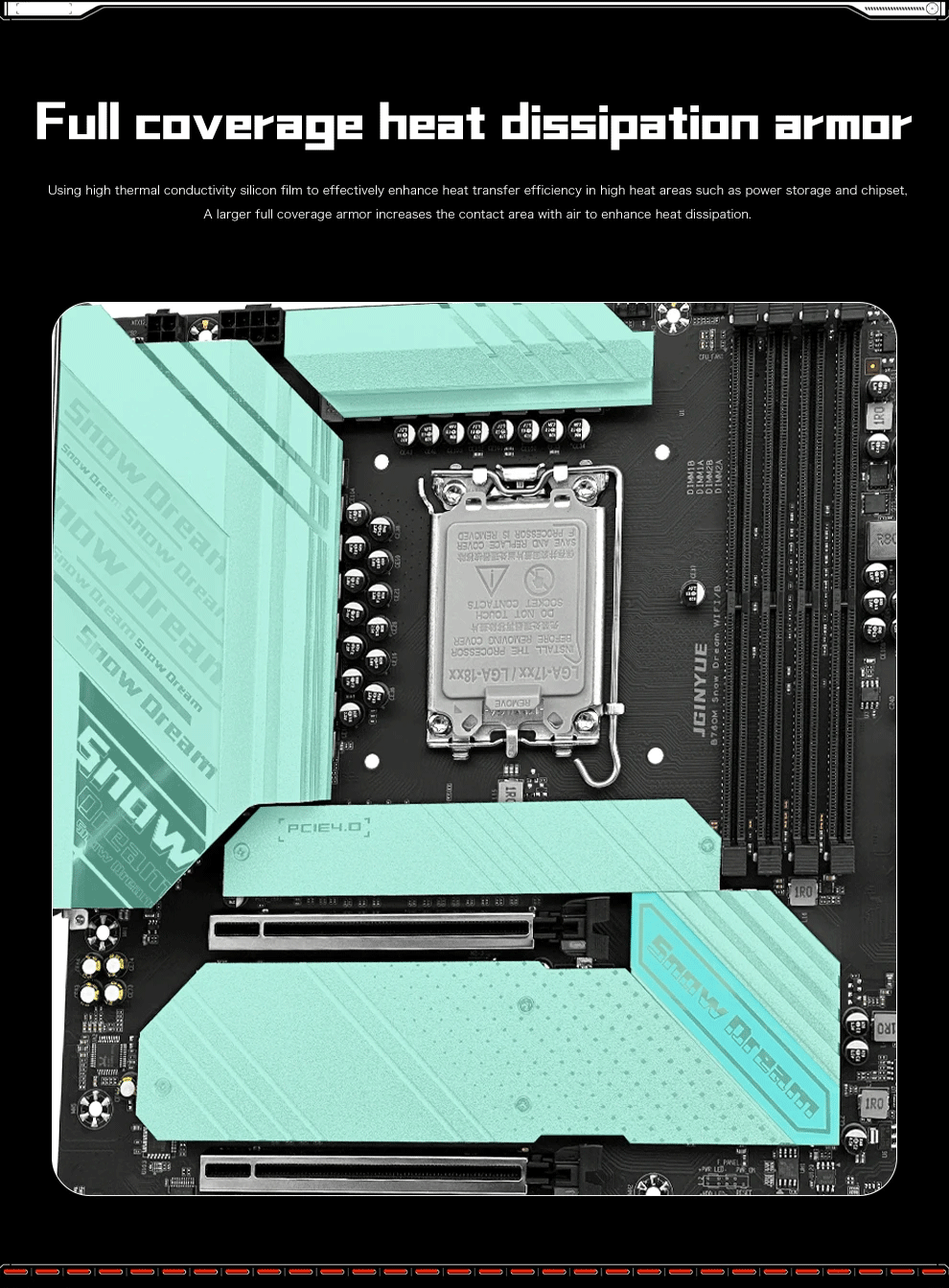 Jginyue B760m Motherboard M-atx Wifi Lga 1700 Support Core 12/13/14th ...