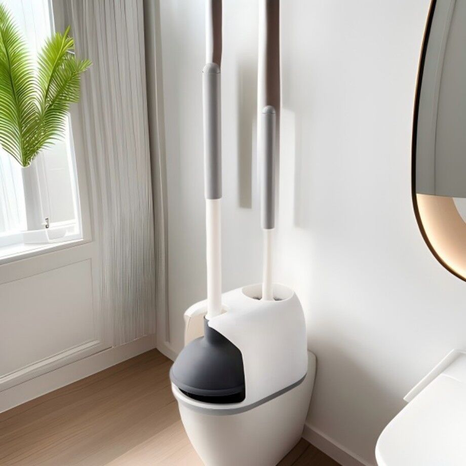 Space-saving White Silicone Toilet Brush Set With Holder - Expore China ...