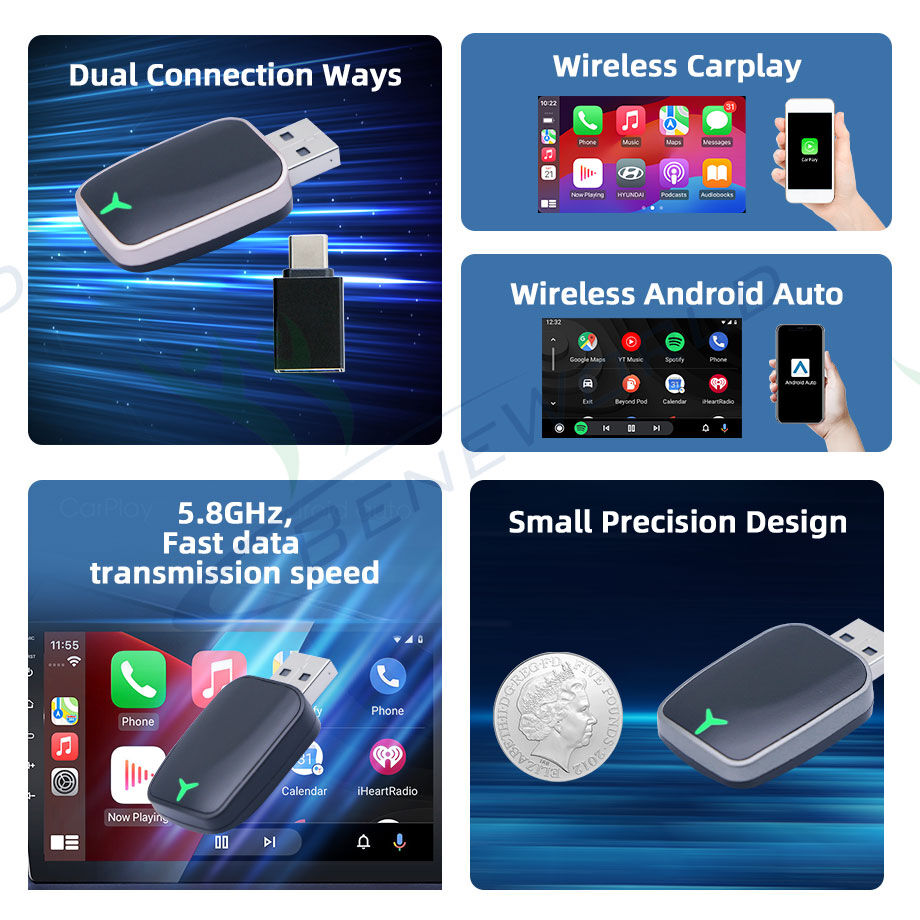 Best Buy Carplay Wireless Adapter Universal Car USB Adapter Wireless ...