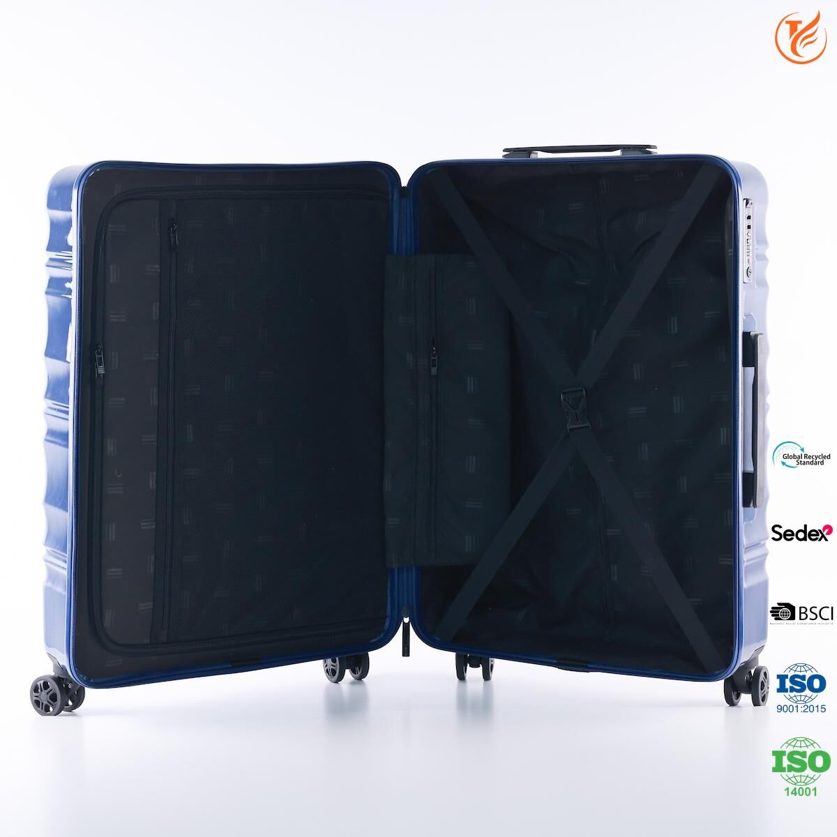 Travelnota Deep Sea Blue In Shining Coatingluggage Polycarbonate Pc ...