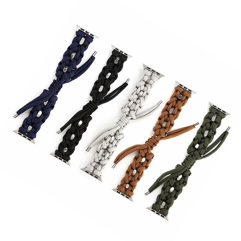 2th Generation Cotton Woven Watch Band For Watch Series 9 8 7 6 Se(38 ...