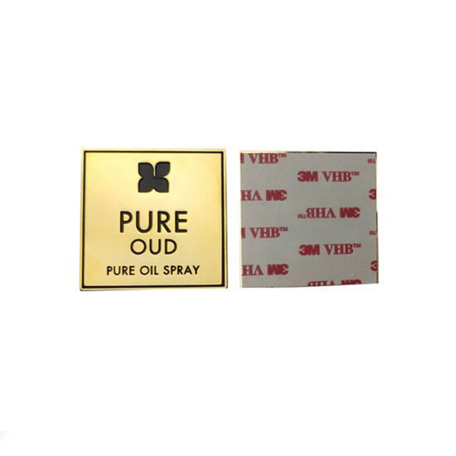 Custom Shaped Label Embossed Perfume Bottle Custom Engraved Logo Metal ...