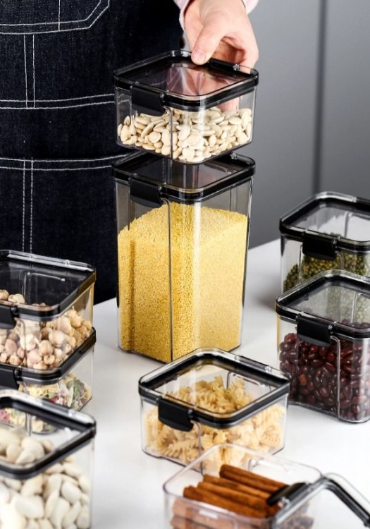 Factory Price High Transparent Plastic Canisters 1350ml Plastic Storage ...