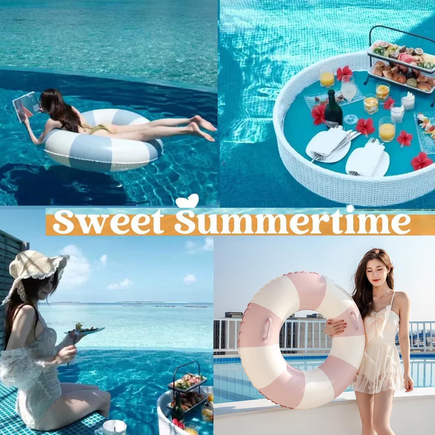 Factory Direct High Quality China Wholesale Pool Floats Swim Ring Pool Floaties Inflatable ...