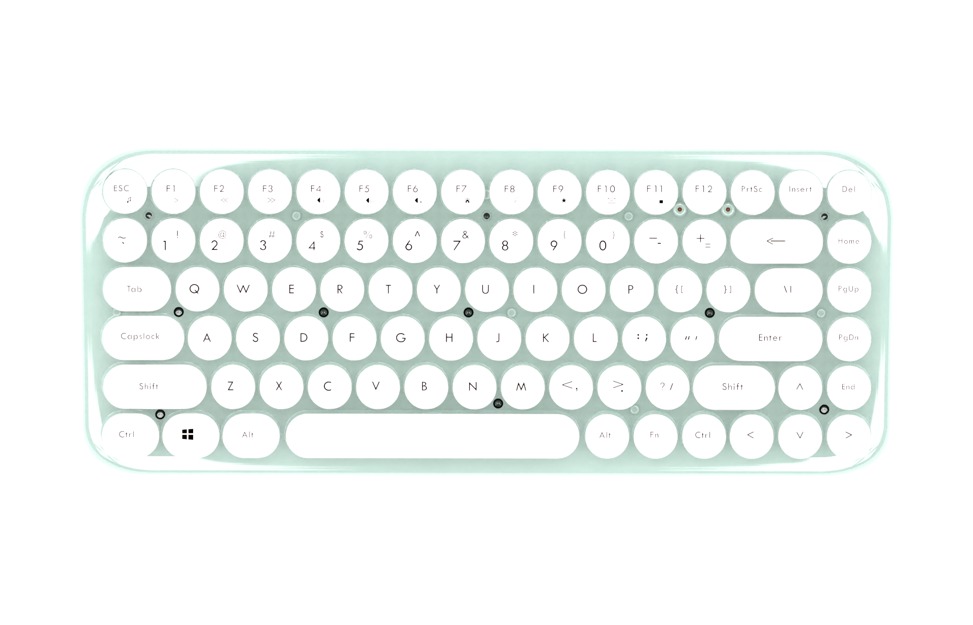 2025 Factory Direct 2.4g Wireless Transparent Keyboard Sk-697 With ...