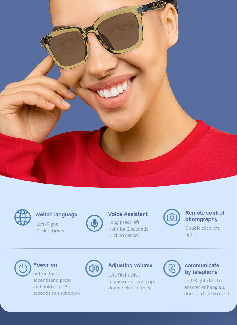 2025 New Smart Glasses Bluetooth Call Ai Voice Assistant Factory Discount Price Can Only Be ...