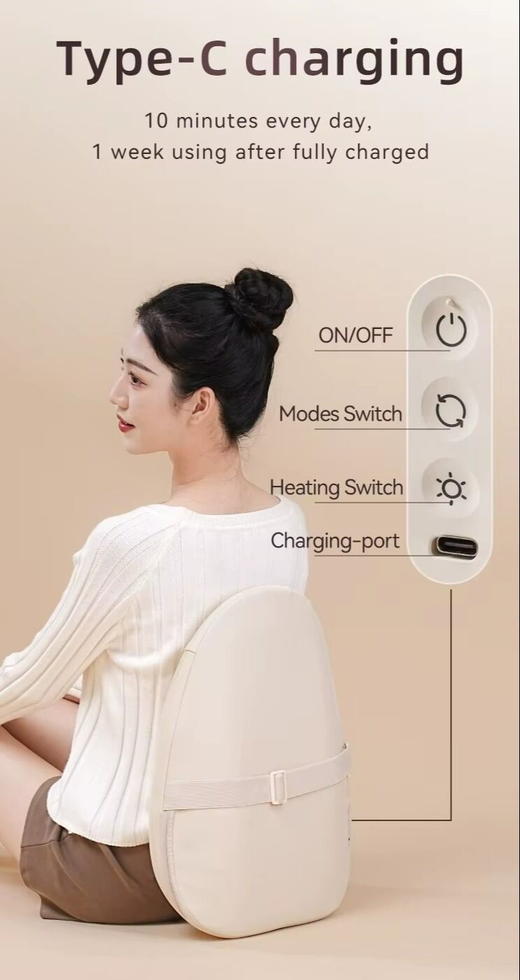 Revitalizing Comfort 3d Electric Back Massage Cushion - Heated Lumbar Support Car Massager For ...