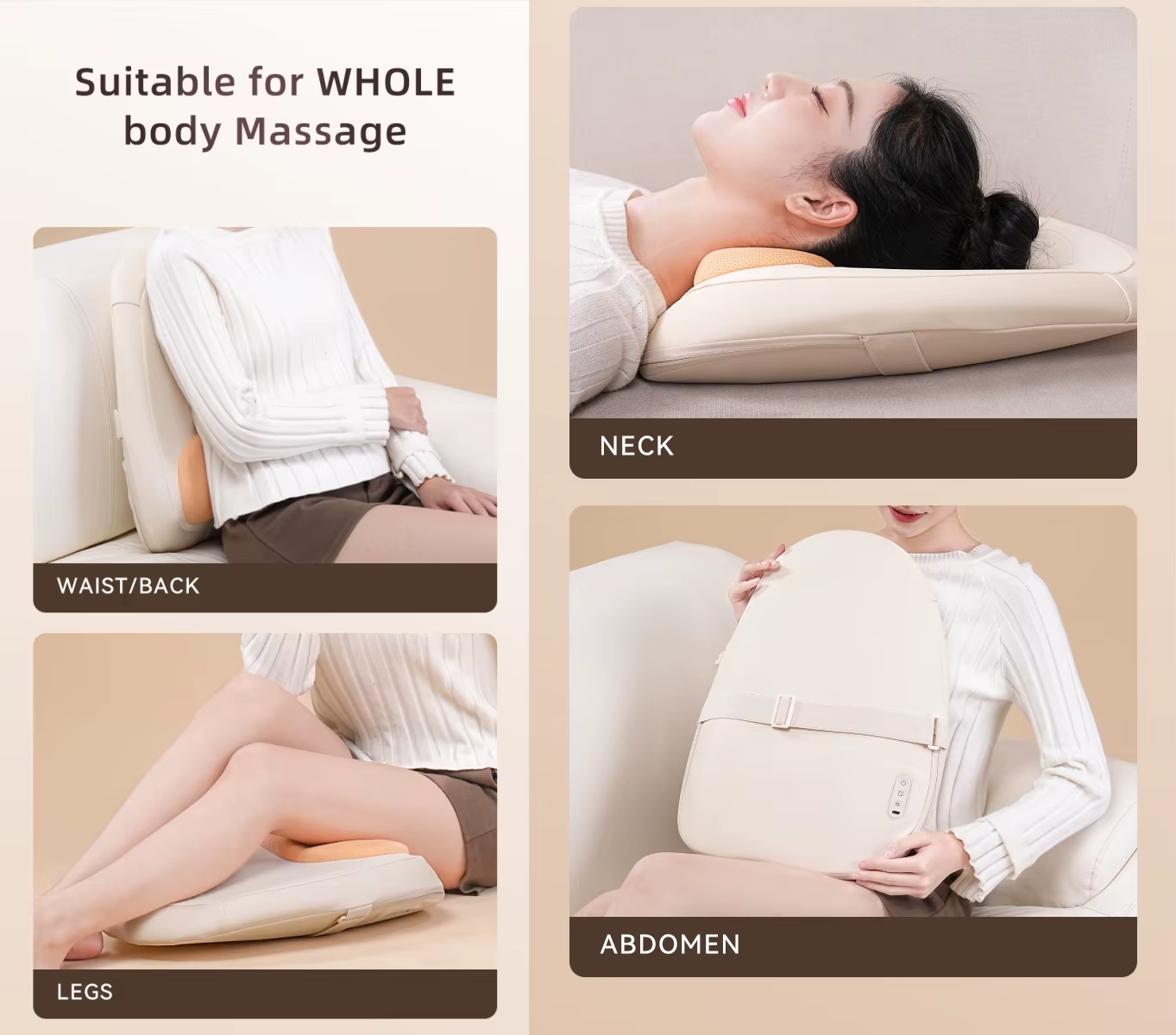 Revitalizing Comfort 3d Electric Back Massage Cushion - Heated Lumbar Support Car Massager For ...