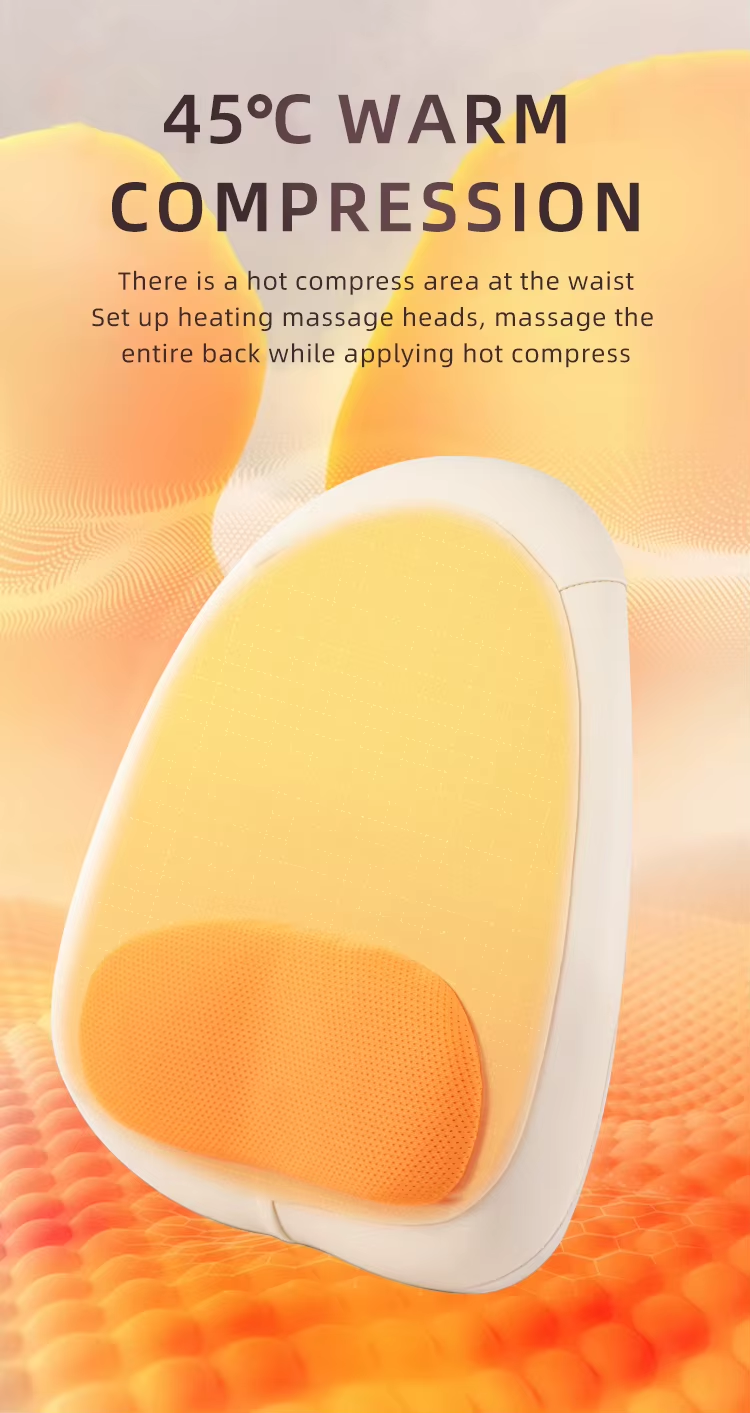 Revitalizing Comfort 3d Electric Back Massage Cushion - Heated Lumbar Support Car Massager For ...