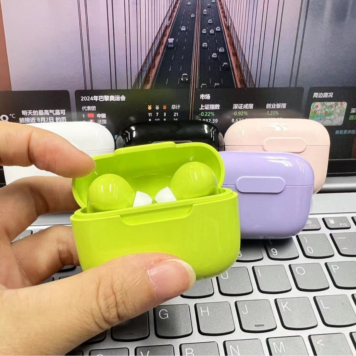 Wholesale Colorful A2 Cheap Price Semi In Ear Tws Earphone Promotional ...