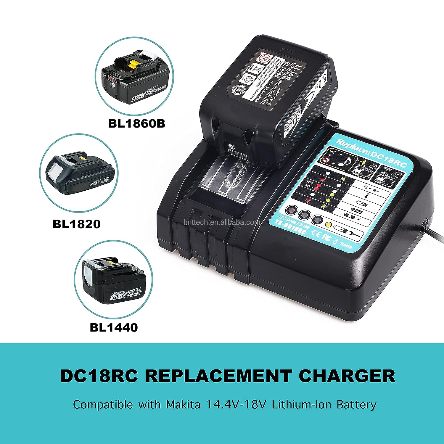 Dc18rc 18v Lxt Lithium Ion Battery Charger For All 14.4v-18v Lxt Battery Bl1860 Bl1850 Bl1840 ...