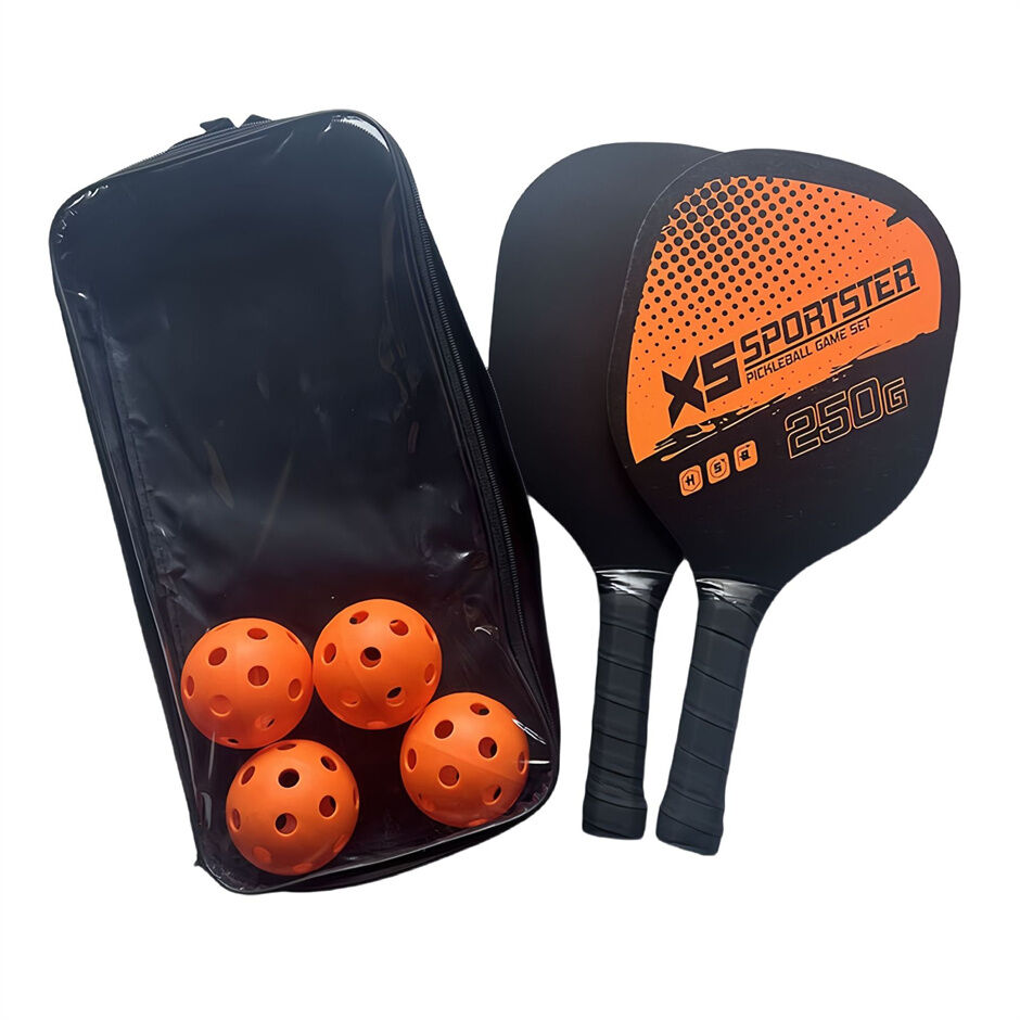 Poplar Wood Pickleball Racket Set Beach Ball Outdoor Competition Sports ...