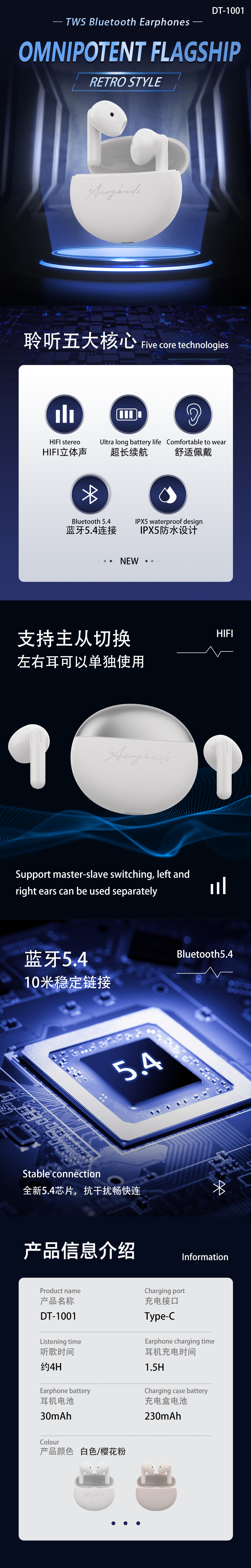 Headphones With A Leather-textured，tws Earphone With Charging Case ...