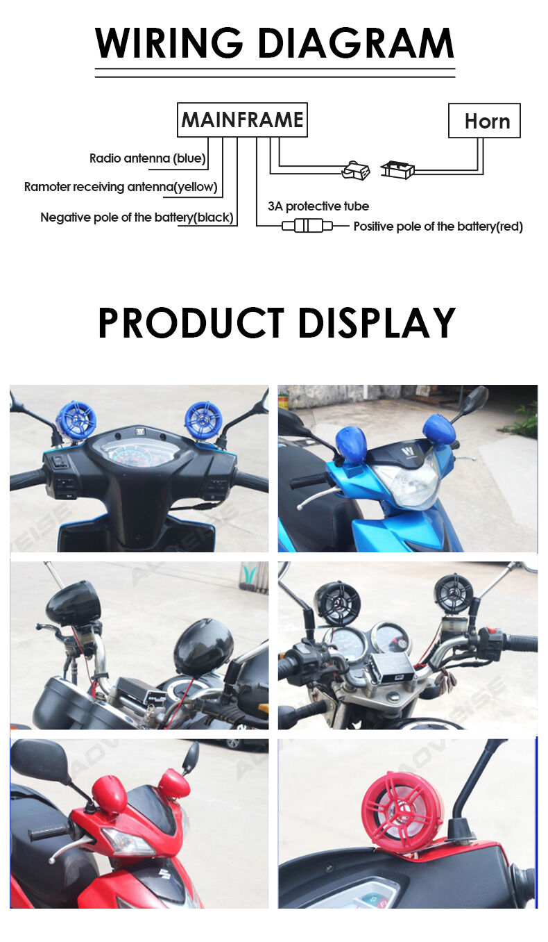 2.5 Inch Waterproof Motorcycle Audio System Mp3 Player With Bluetooth 5 ...