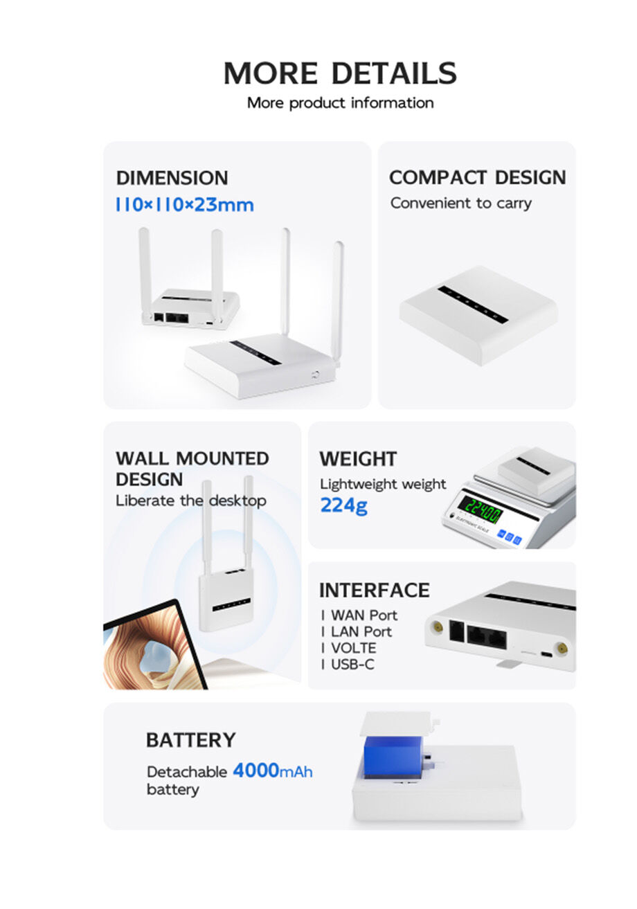 4g Wifi6 Router 4g Cpe Wireless Router Voip Sim Card Battery Cheap For ...