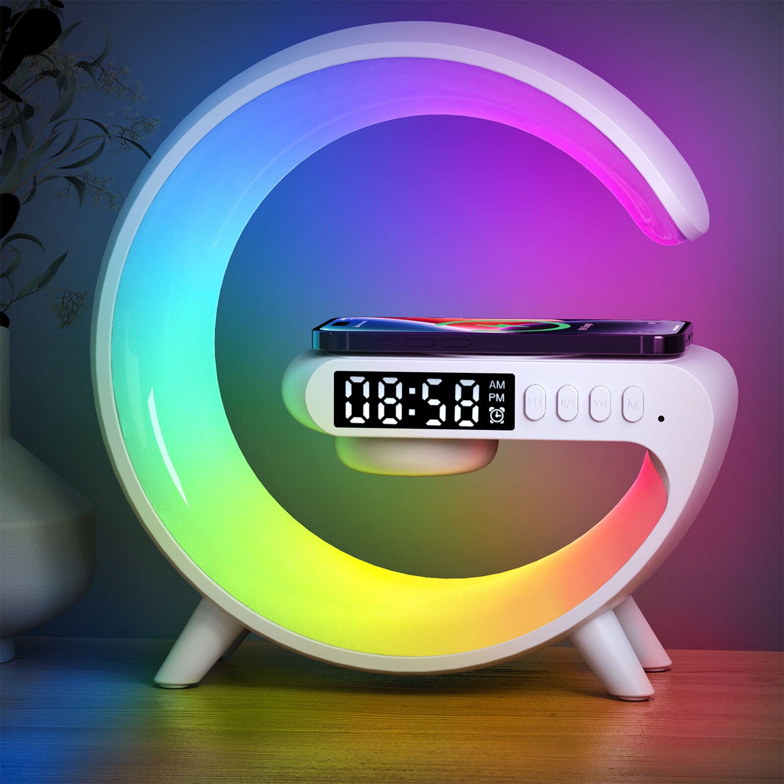 Buy China Wholesale Wireless Charger Desk Table Nightstand Lamp ...