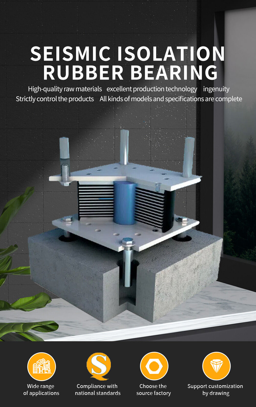 Bridges & Buildings Hdr/lrb/lnr High Damping/lead Building Shock ...
