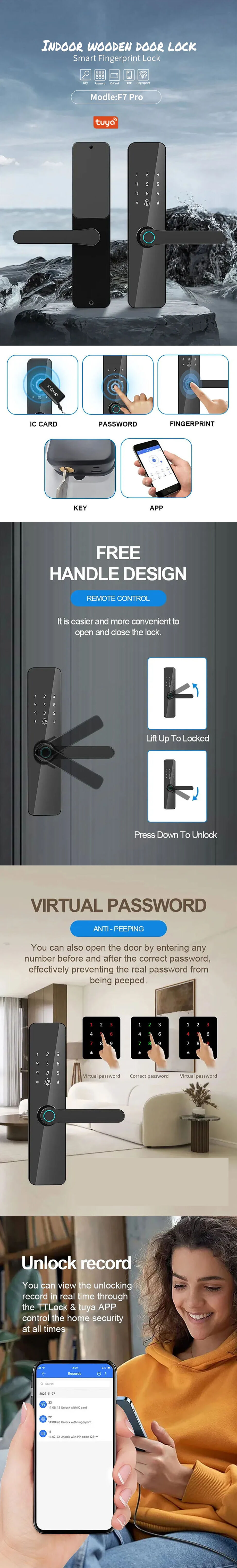 Password Smart Door Lock Electronic Smart Fingerprint Lock, Fingerprint ...
