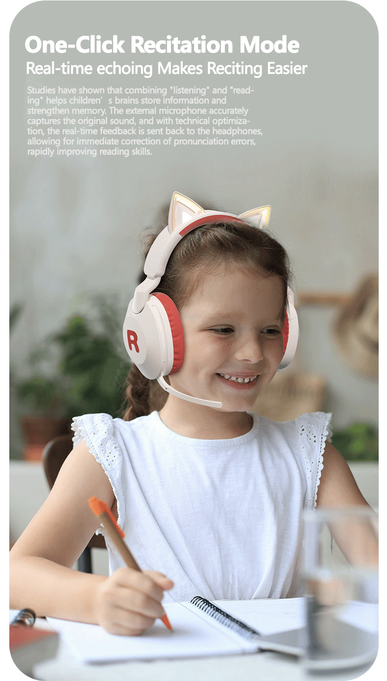 Cat Ear Wireless Stereo Cheap Bluetooth Rgb Lighting Cat Kids Folding ...