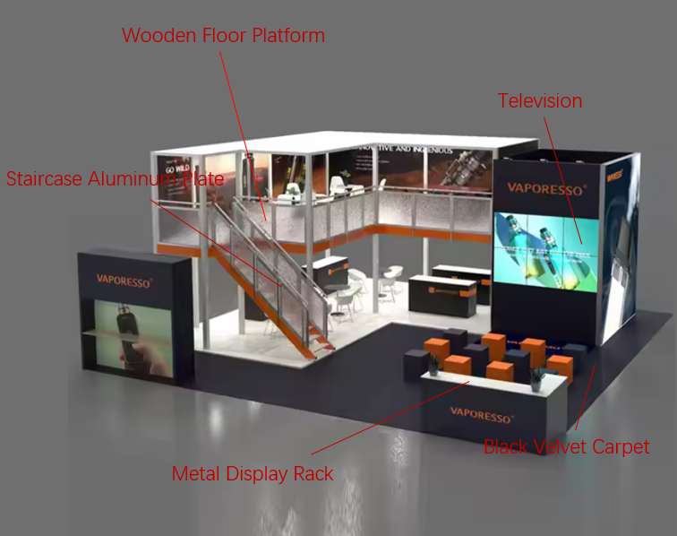 Display Kits For Exhibitions Double Deck System Booth Design Trade Show ...