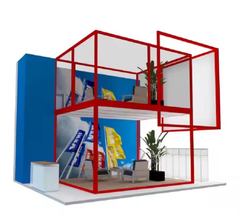 Factory Direct High Quality China Wholesale Modular Trade Show Display Double Deck System Booth ...