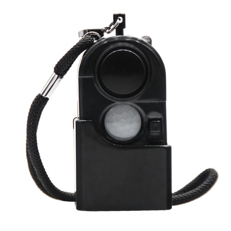 1pc Led Mini Portable Safety Personal Alarm With Pir Sensor Flashlight ...