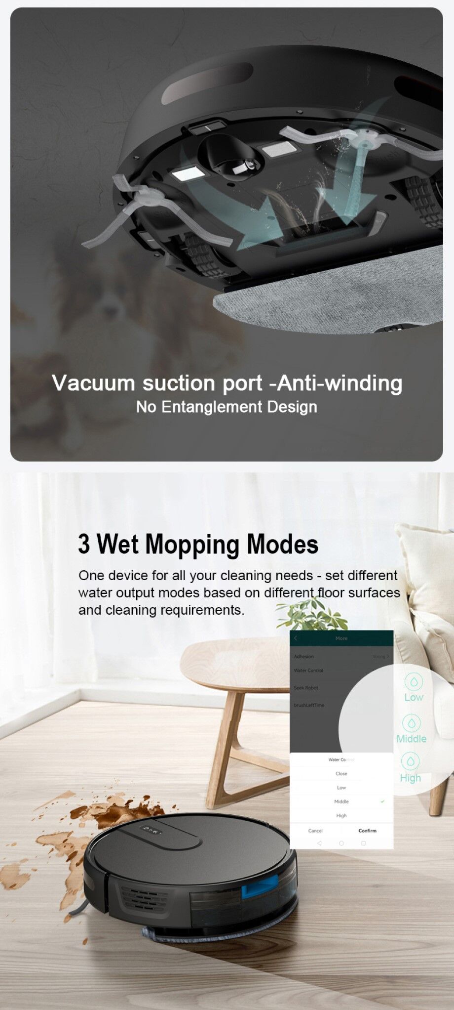 Gyroscope Robot Vacuum Cleaner G1 1500pa Strong Suction 2-in-1 Sweeping ...