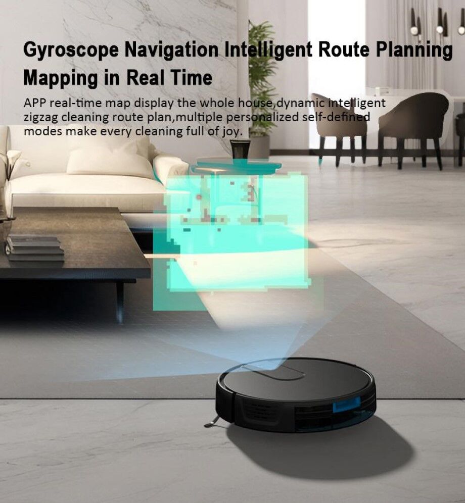 Gyroscope Robot Vacuum Cleaner G1 1500pa Strong Suction 2-in-1 Sweeping ...