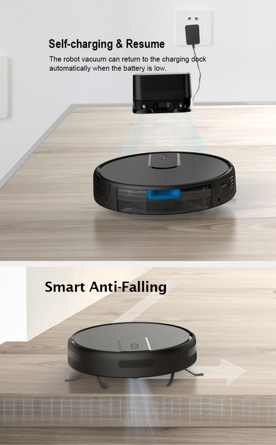 Gyroscope Robot Vacuum Cleaner G1 1500pa Strong Suction 2-in-1 Sweeping ...