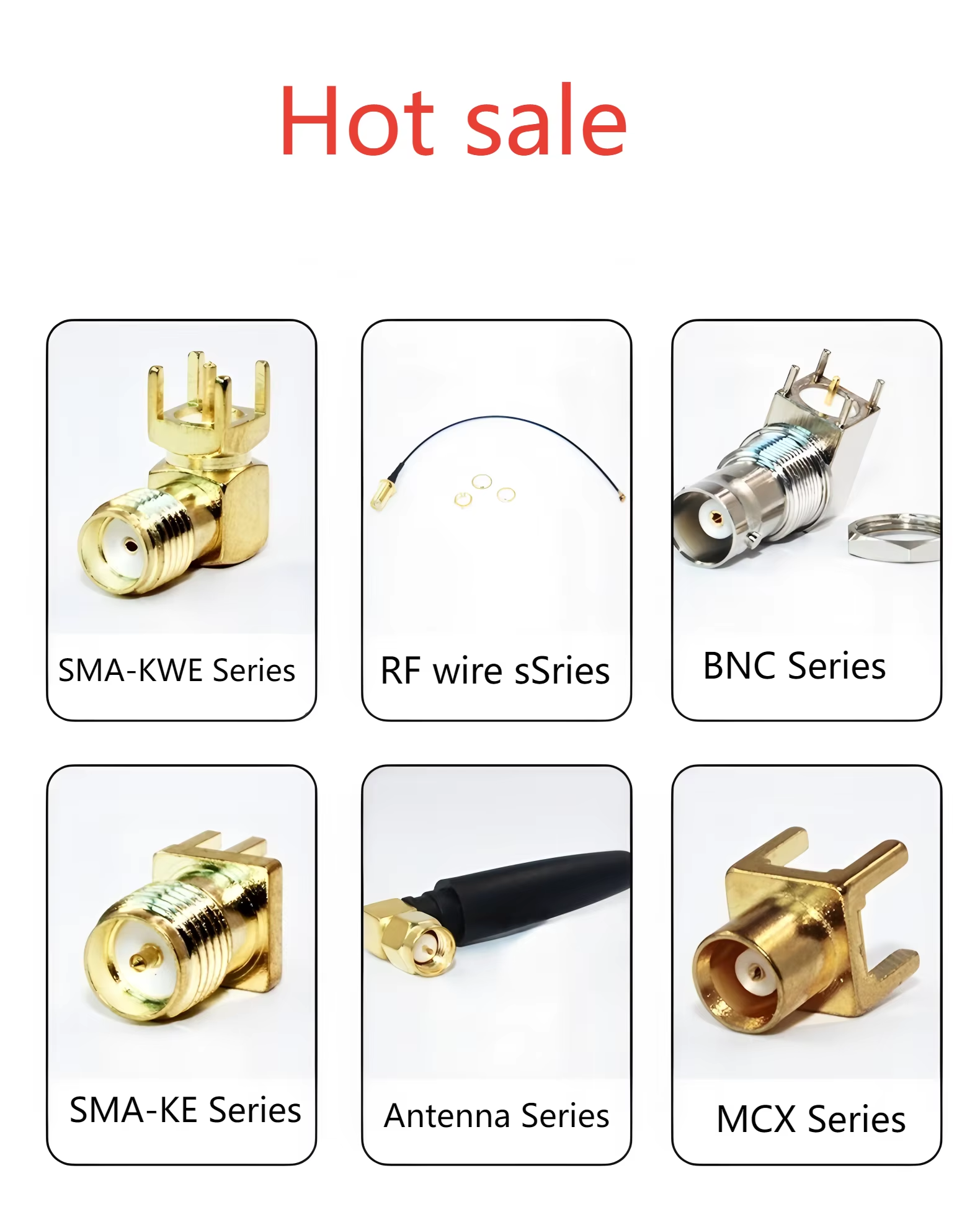 High Frequency Rf Adapters Mmcx-je Vertical Four-pin Receptacle Male Head Upright Foot Antenna ...