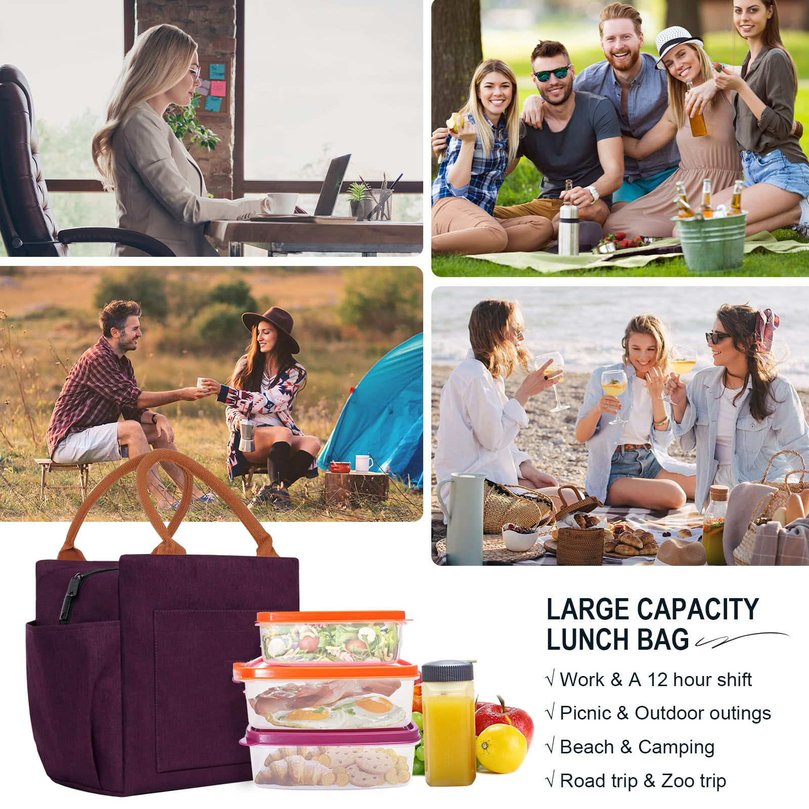 Factory Direct High Quality China Wholesale Lunch Bag Women Insulated ...