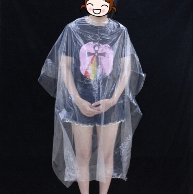 High Quality Transparent Barber Smock Apron Haircut Bib Pe Shampoo ...