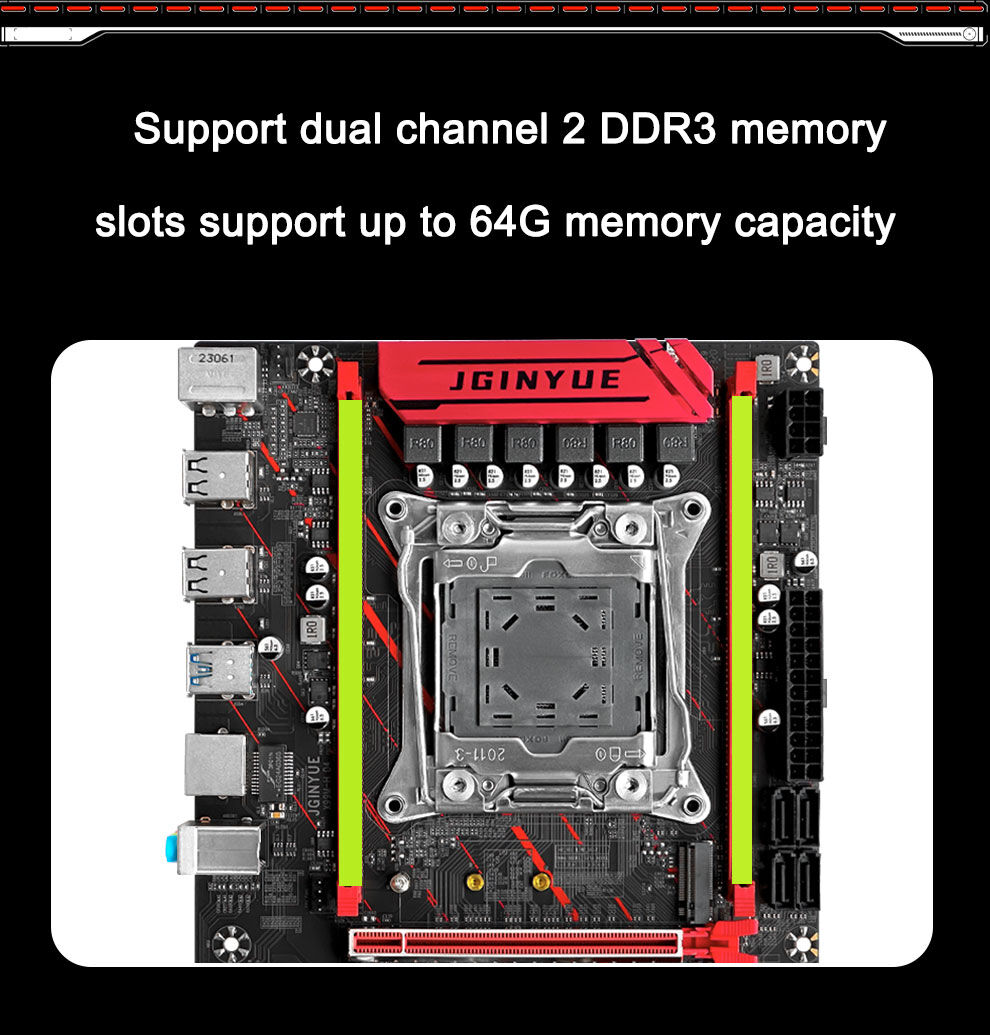 Jginyue X99 Motherboard Lga 2011-3 Xeon E5 Cpu Ddr3 Ram Dual Channel ...