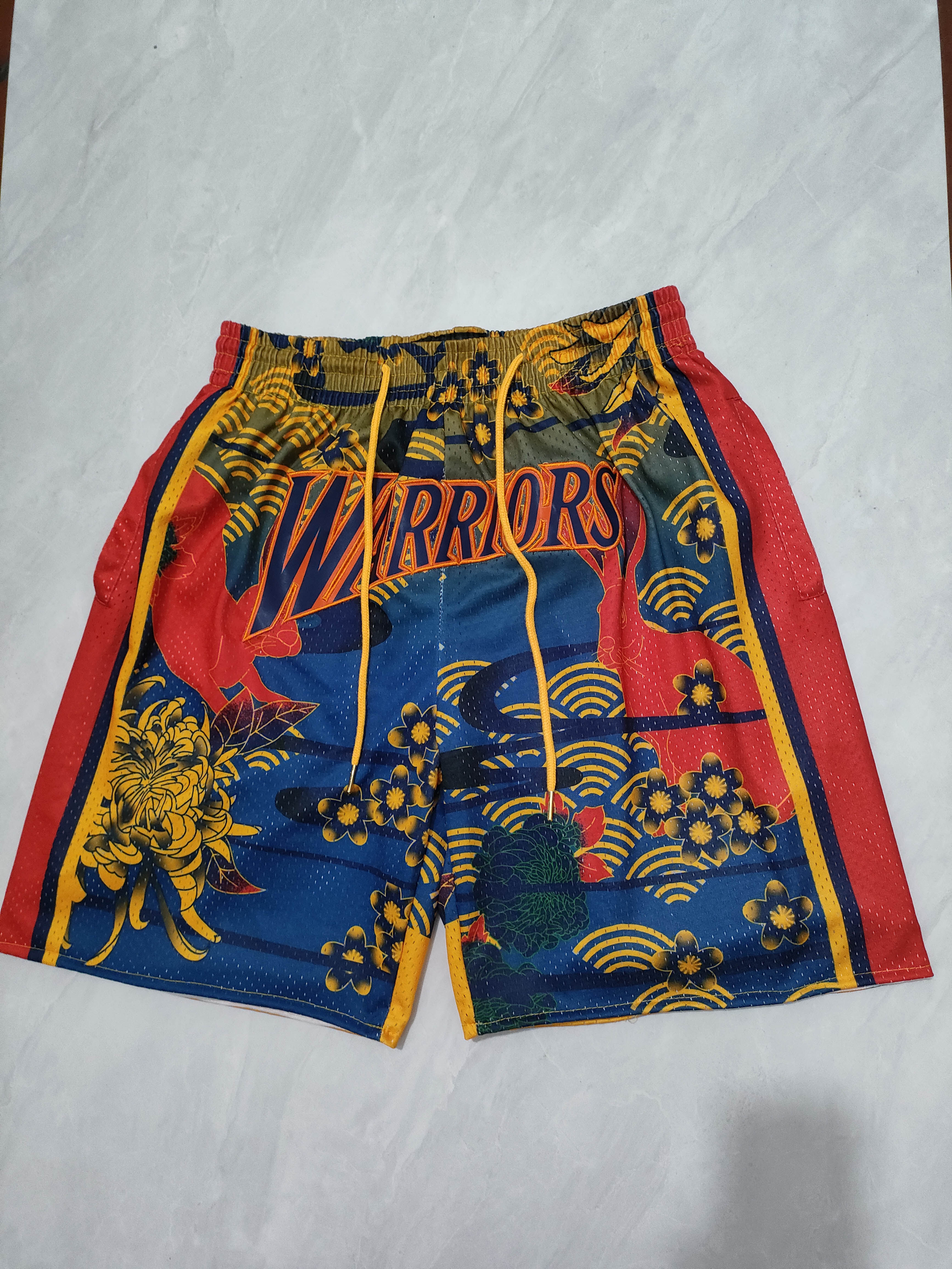 Buy China Wholesale Nbaing Warriors Blue Rabbit Pocket Shorts High ...