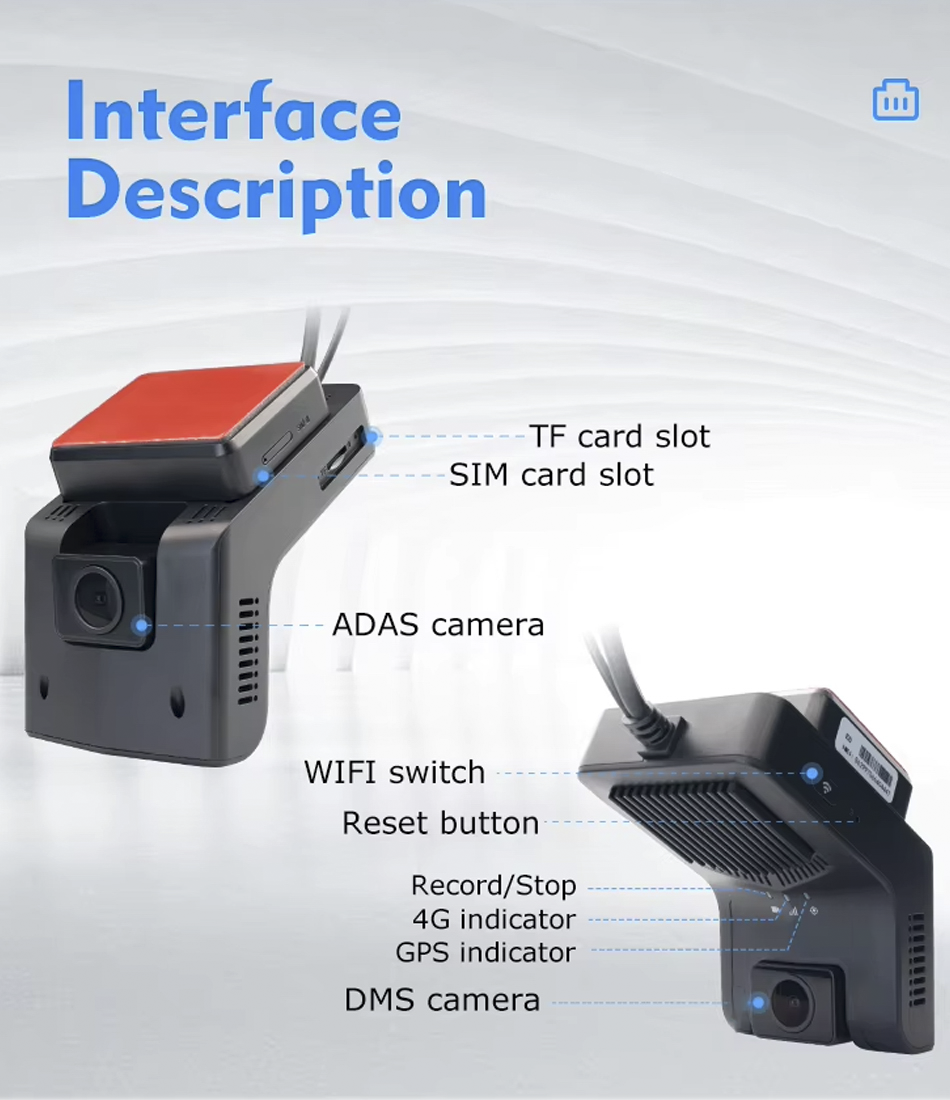 Oem Odm Supplier 4g Ai Dashcam Adas Dms With Gps 2ch 3channel Car Dvr For Fleet Management Truck ...