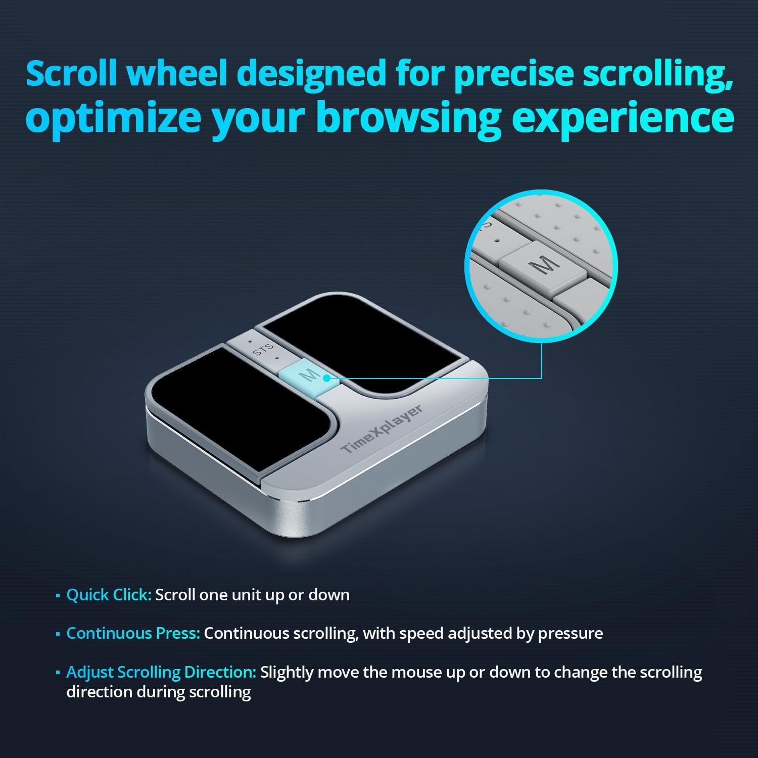 2025 New Pressure Scroll Mouse For Office Use, Lightest Mouse, Silver ...