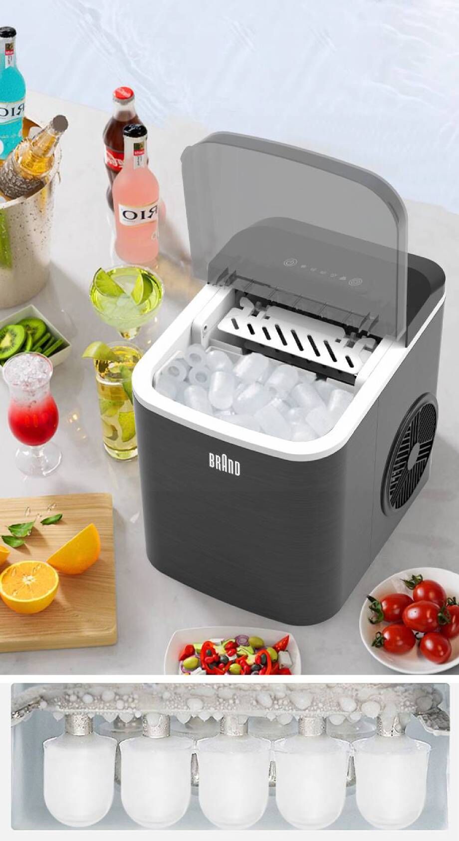 2025 Factory Price Bullet Ice Machine With 1.3l Water Tank And 500g Ice ...