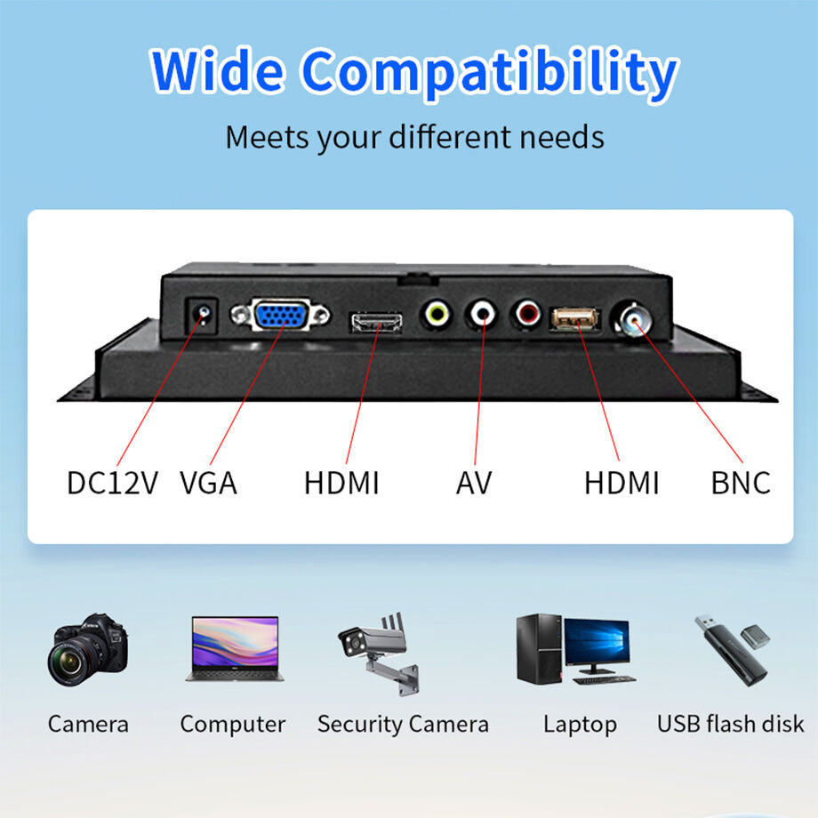 Wholesale 8 Inch 1280*720 Metal Casing No Touch Monitor With Vesa Wall ...