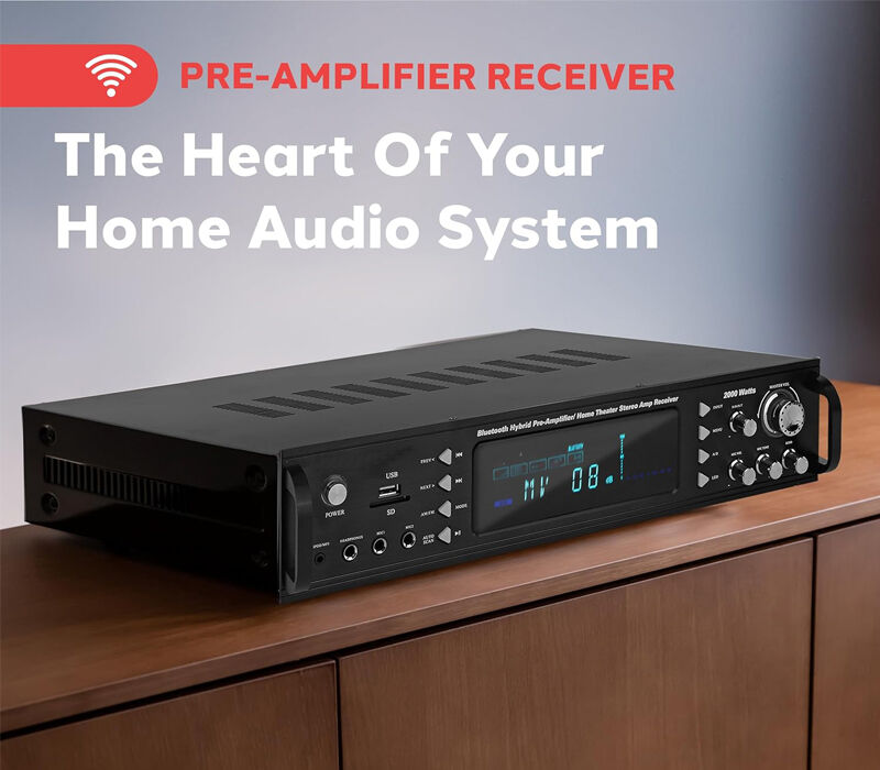 4 Channel Bluetooth Home Power Amplifier - 2000 Watt Audio Stereo ...