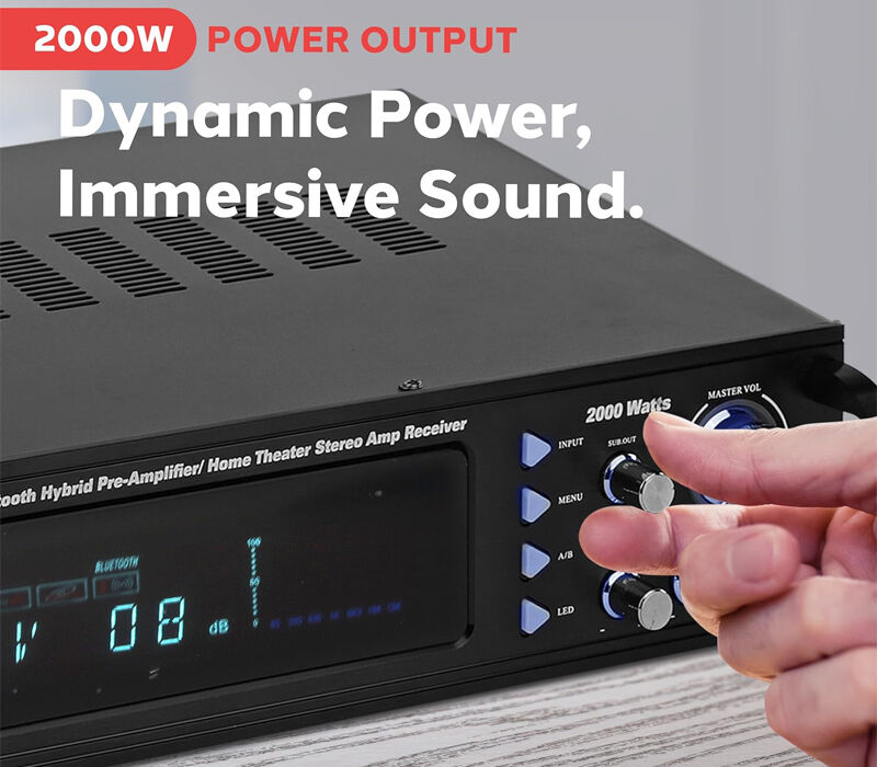 4 Channel Bluetooth Home Power Amplifier - 2000 Watt Audio Stereo ...