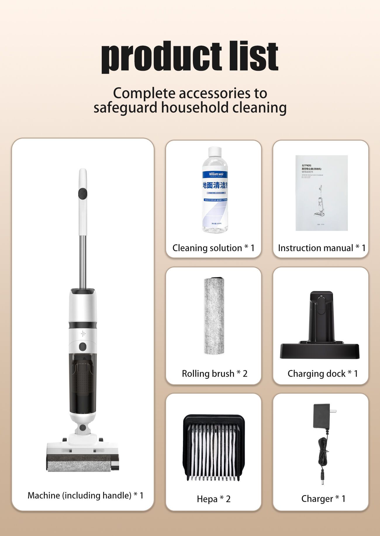 New Release Wet-dry Multi-function Smart Floor Washer With 25.9v ...