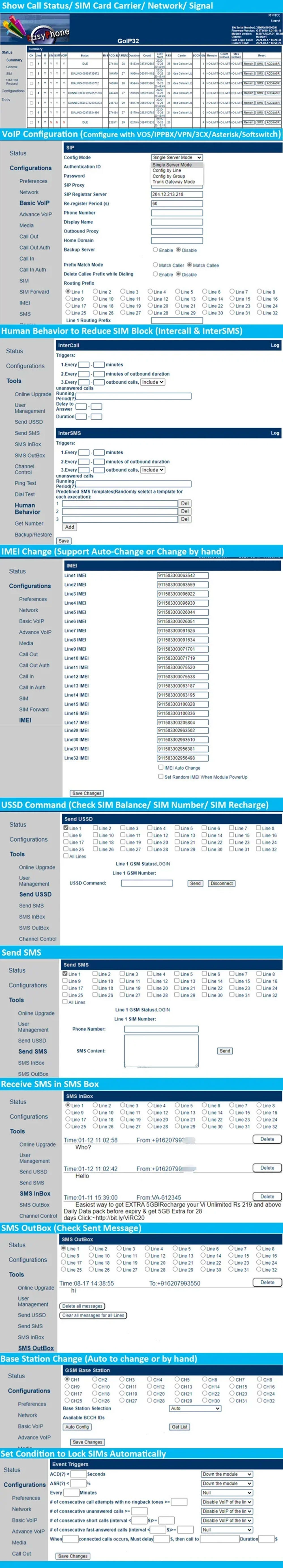 Bulk Buy China Wholesale Hot Sell Goip1/8/16/32 Imei Change Ussd ...