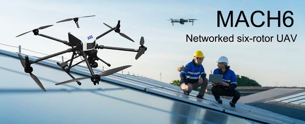 Six-rotor Uav Mach6 Drone Real-time Traffic Monitoring High-definition ...