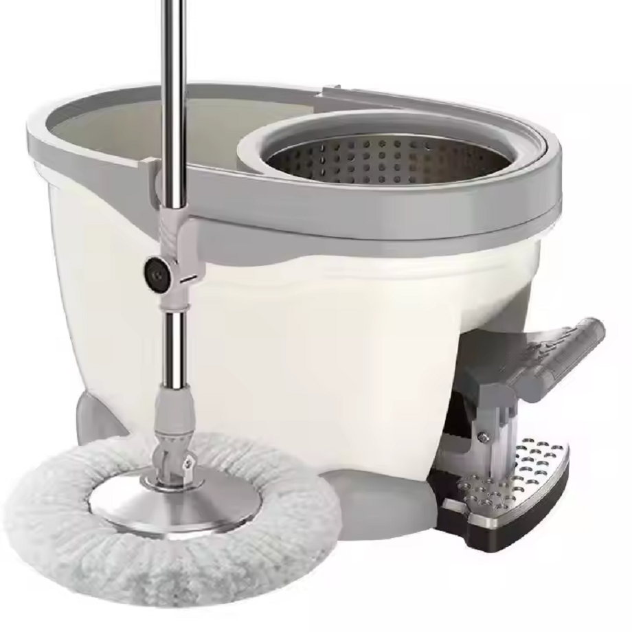 Rotating Floor Mop And Bucket Sets Home Kitchen Quick Clean Microfiber ...