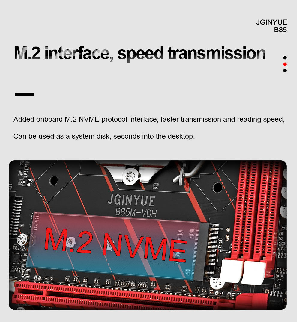 Jginyue B85 M-atx Lga 1150 Motherboard I3 I5 I7 E3 Cpu Ddr3 1333 1600mhz 16gb Ram M.2 Nvme Sata ...